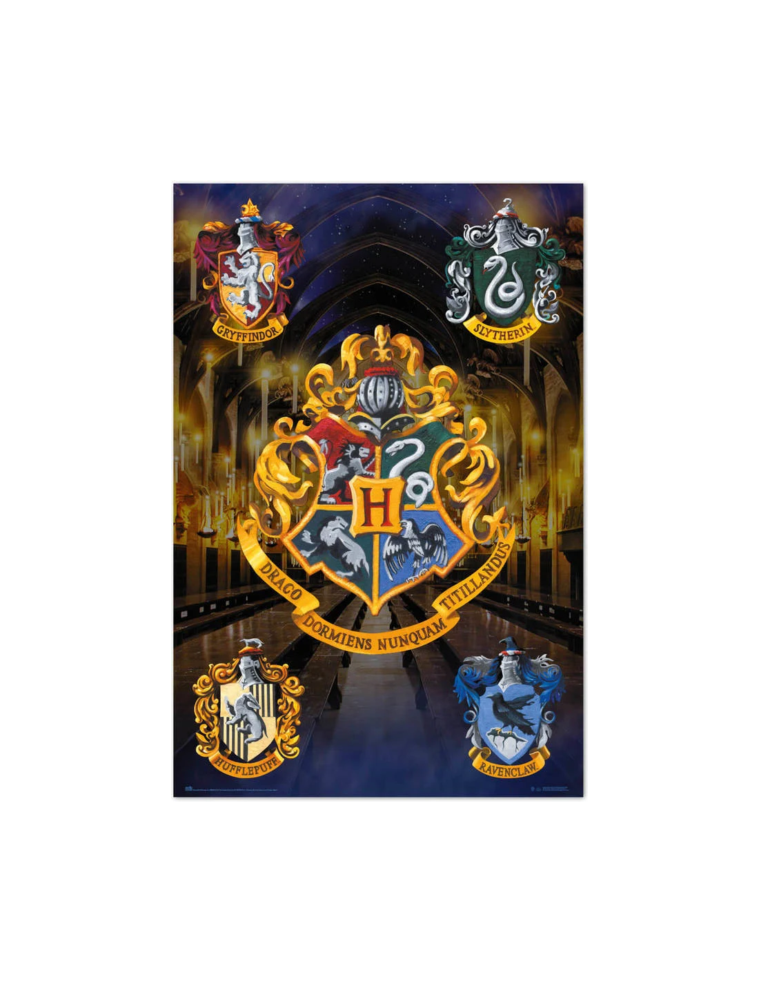 Poster Harry Potter Escudos Hogwarts